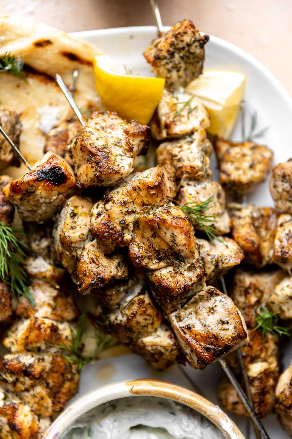 Greek Grilled Chicken Kabobs - KJ and Company