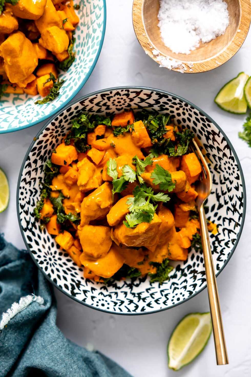 Healthy Coconut Curry Chicken Bowls - KJ and Company