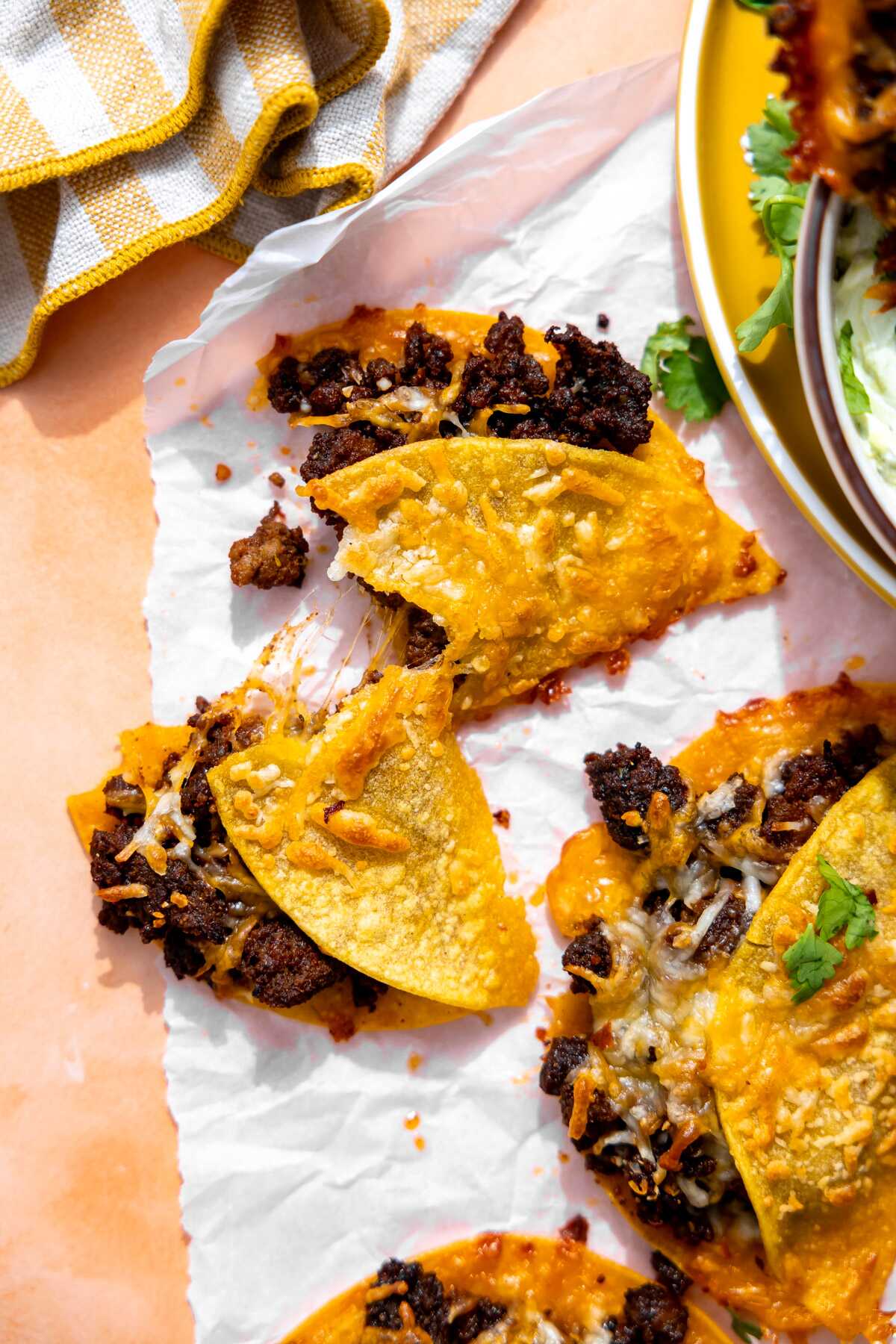 Cheesy Beef Sheet Pan Tacos