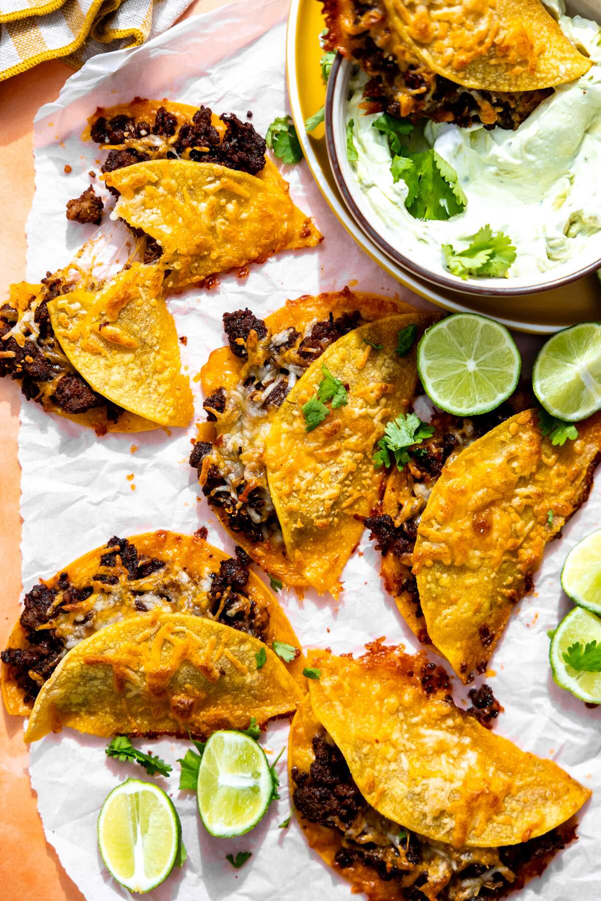 Cheesy Beef Sheet Pan Tacos